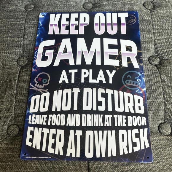 Other | Keep Out Gamer At Play Metal Sign | Poshmark